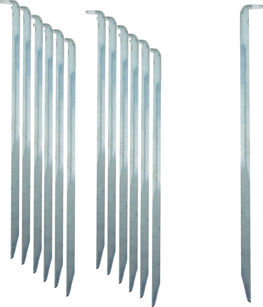 ToCi 12 x Zelt-Heringe | Stahl verzinkt 22 cm lang | lange