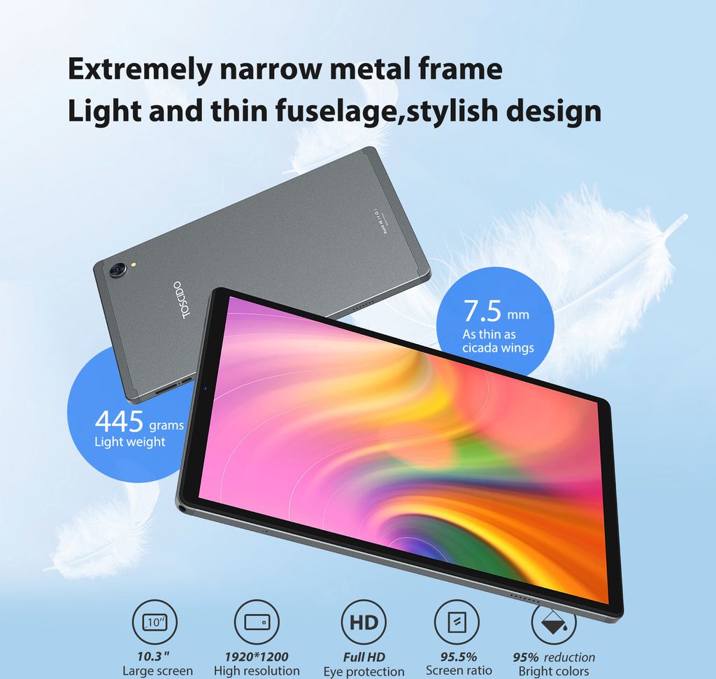 TOSCIDO Tablets 10.3 Zoll mit Hülle, Android | Kaufland.de