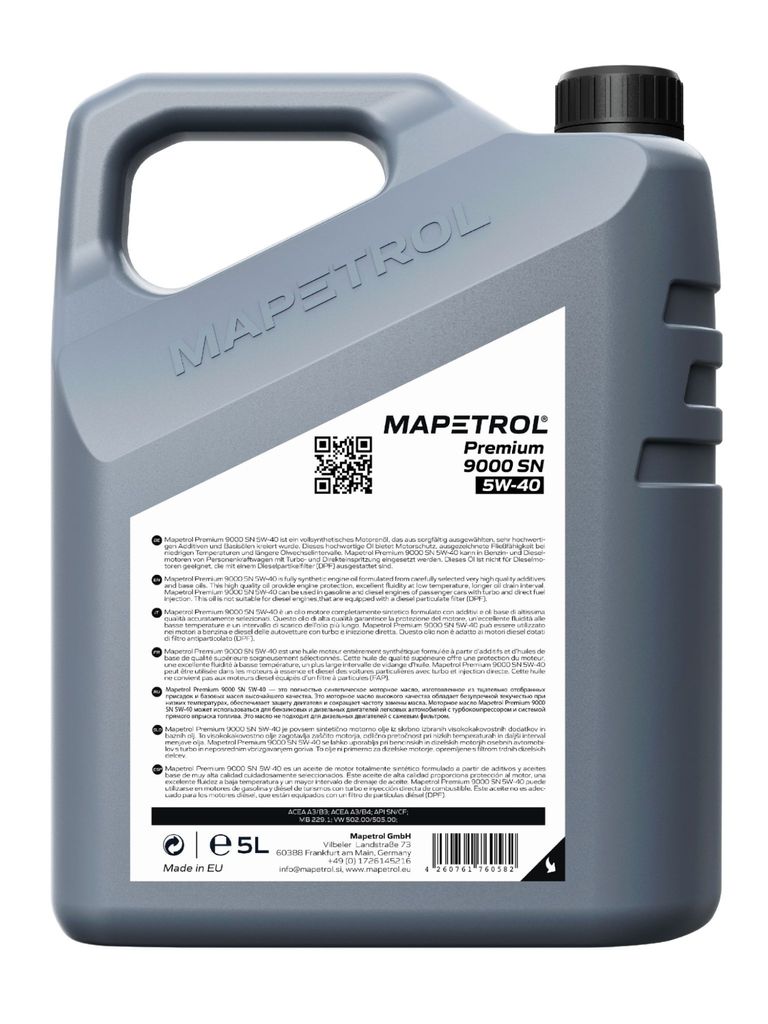 Mapetrol Premium 9000 SN 5W-40 5 Liter | Kaufland.de