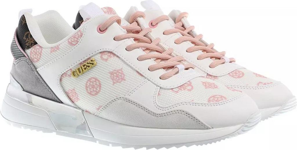 Rosa und weiß gemusterte Damen Sneakers Guess | Kaufland.de