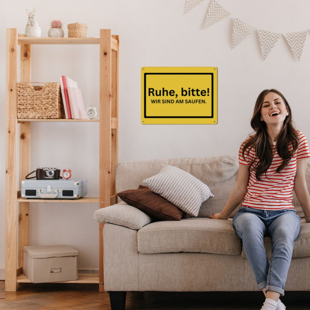 Ruhe bitte Metallschild XXL in 28x38 cm mit | Kaufland.de