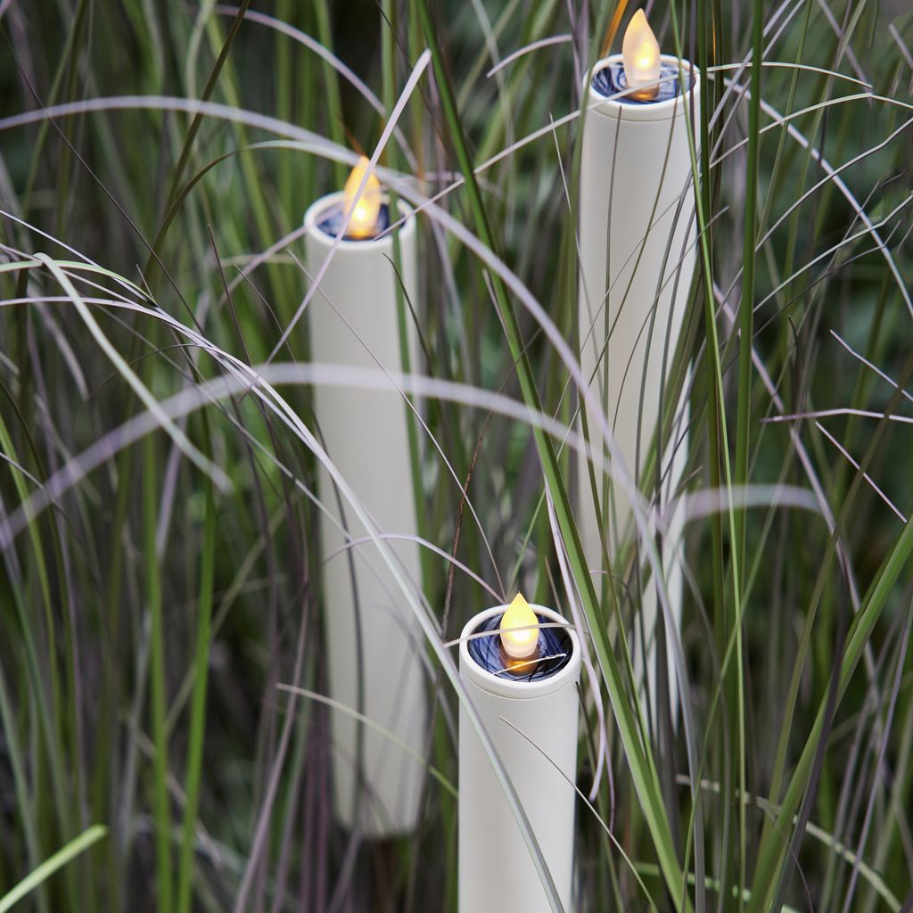 LED Solar Stabkerzen - Gartenstecker - gelbe | Kaufland.de