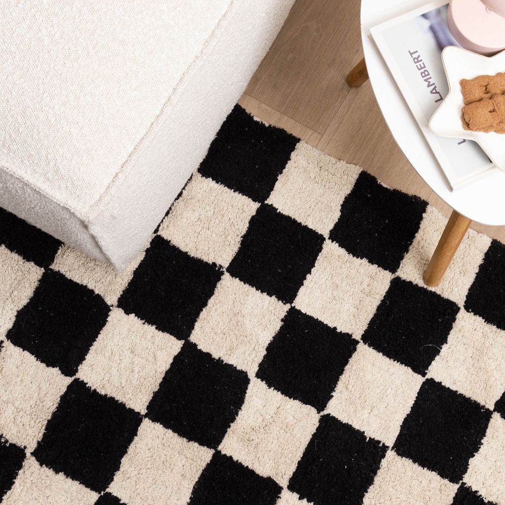 Retro Teppich - Gambit Schwarz Weiß - | Kaufland.de