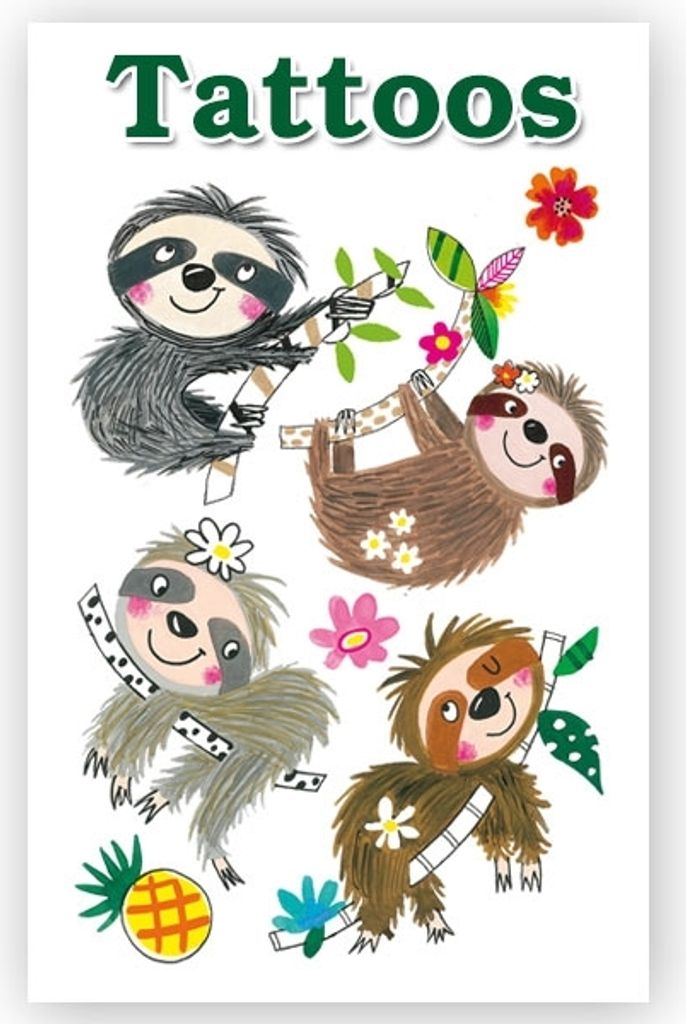 Faultier Klebetattoos, 1 Karte, 5,5cm x | Kaufland.de