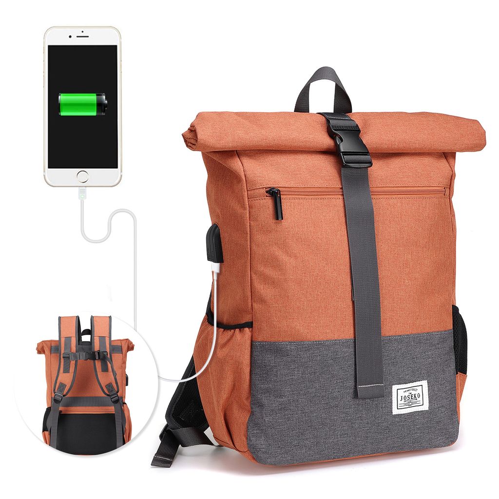 Joseko Rolltop Rucksack in Orange, Urbaner | Kaufland.de