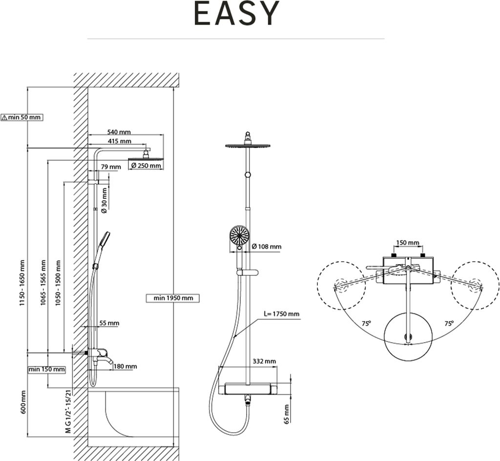 SENSEA - Duschsystem für Badwanne EASY - | Kaufland.de