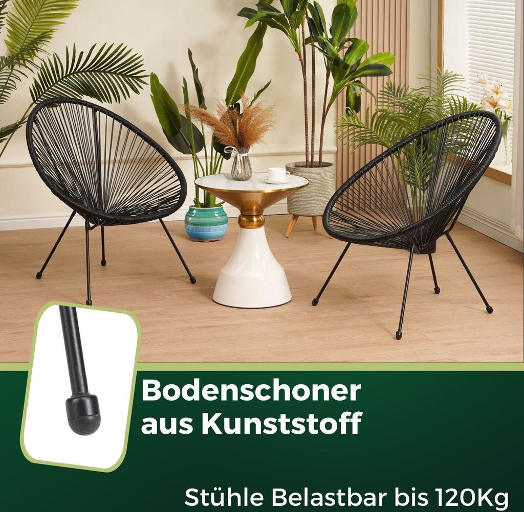 Albatros Acapulco Stuhl 2er Set schwarz – | Kaufland.de