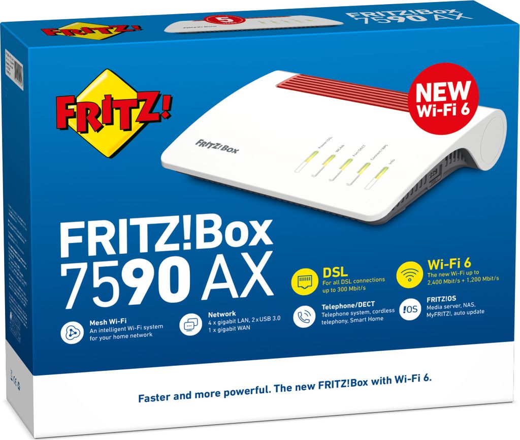 FRITZ!Box 7590 AX EDITION AT DSL modem, WLAN router (max.