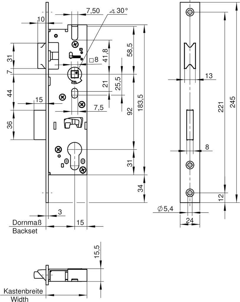 Wilka Rohrahmenschloss 1433 30mm Dorn Stulp | Kaufland.de