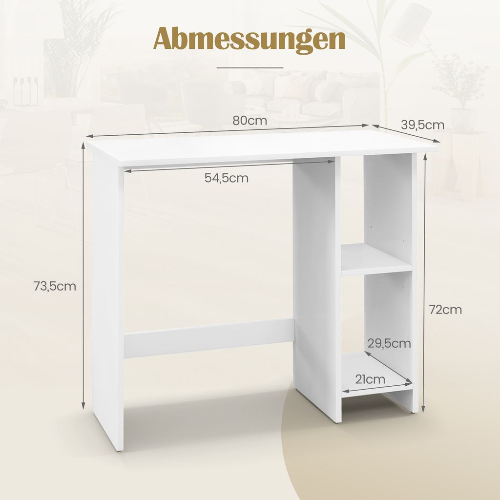 COSTWAY Schreibtisch klein, Computertisch mit | Kaufland.de