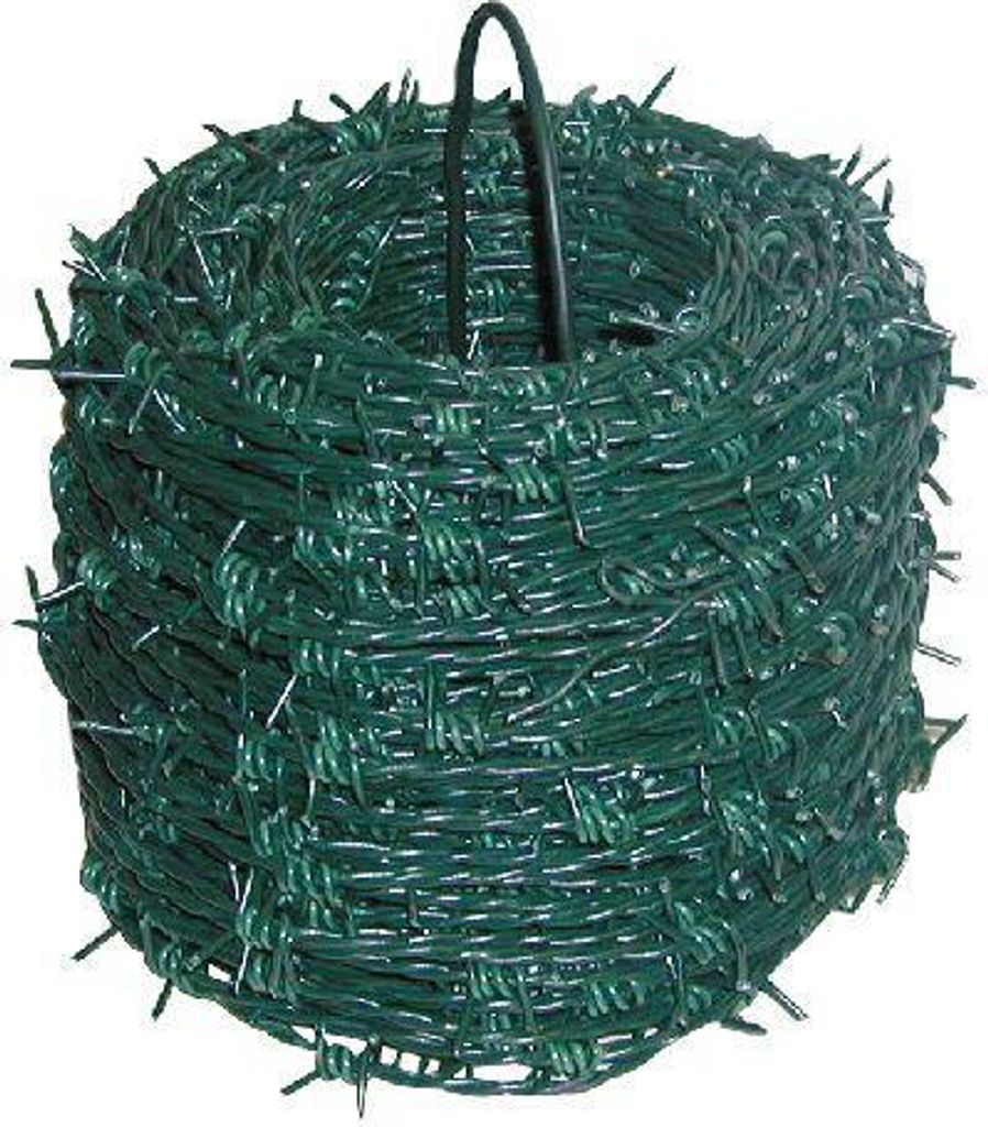 Stacheldraht, beschichtet, Durchmesser 2 mm, Länge 50 m