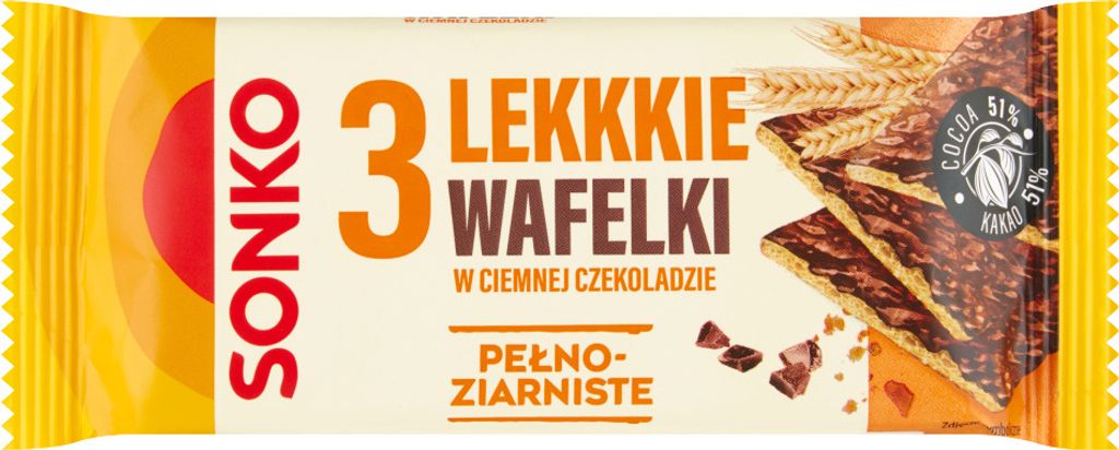 Sonko Light celozrnné oplatky v hořké | Kaufland.cz