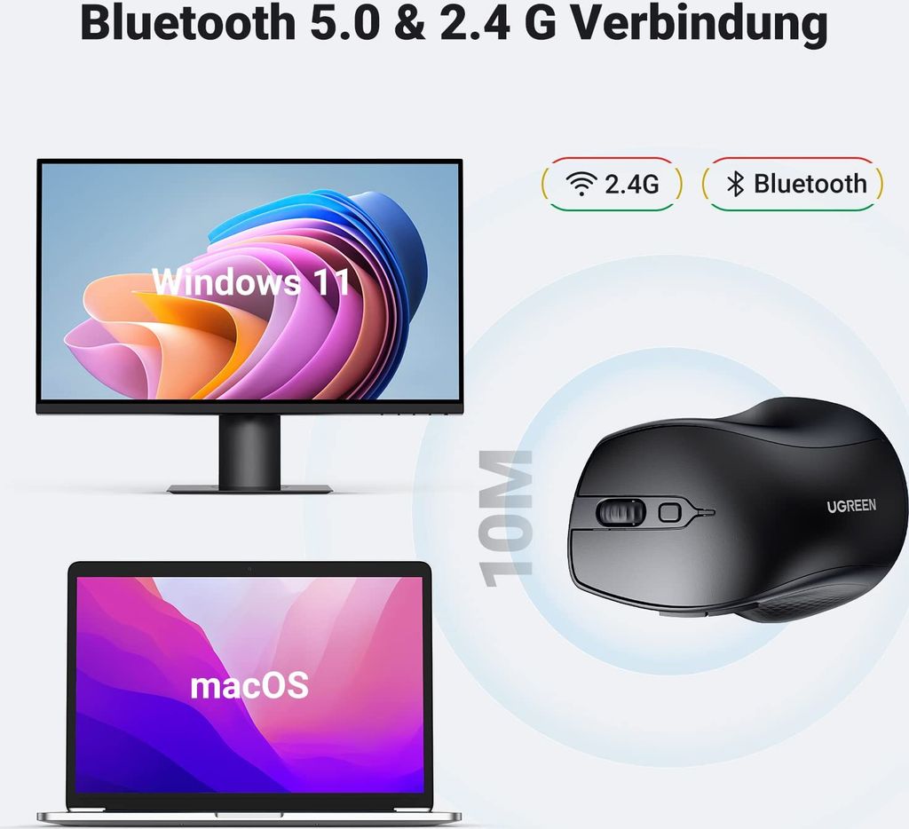Ugreen ergonomische kabellose Computermaus | Kaufland.de