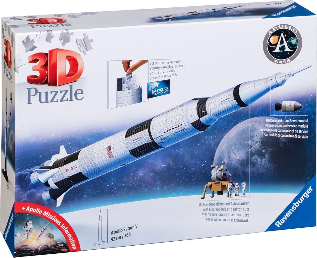 Ravensburger 3D puzzle Apollo Saturn V Rakete 3D puzzle