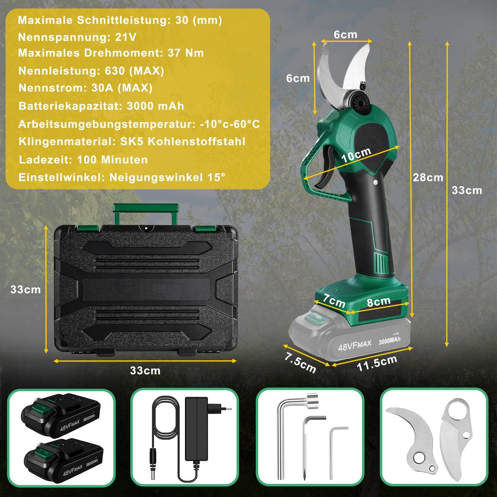 UISEBRT Elektrické zahradní nůžky Zahradní | Kaufland.cz