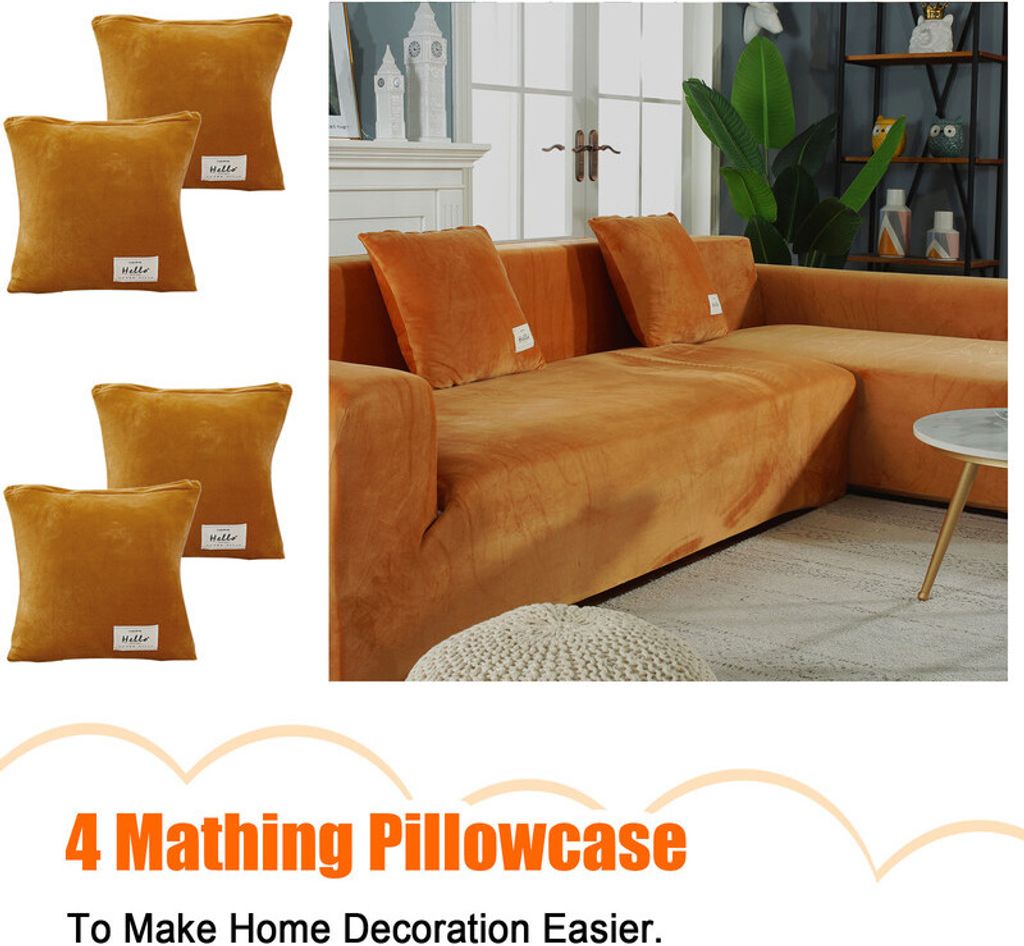 (Oranžový) rohový potah na pohovku ve tvaru L | Kaufland.cz