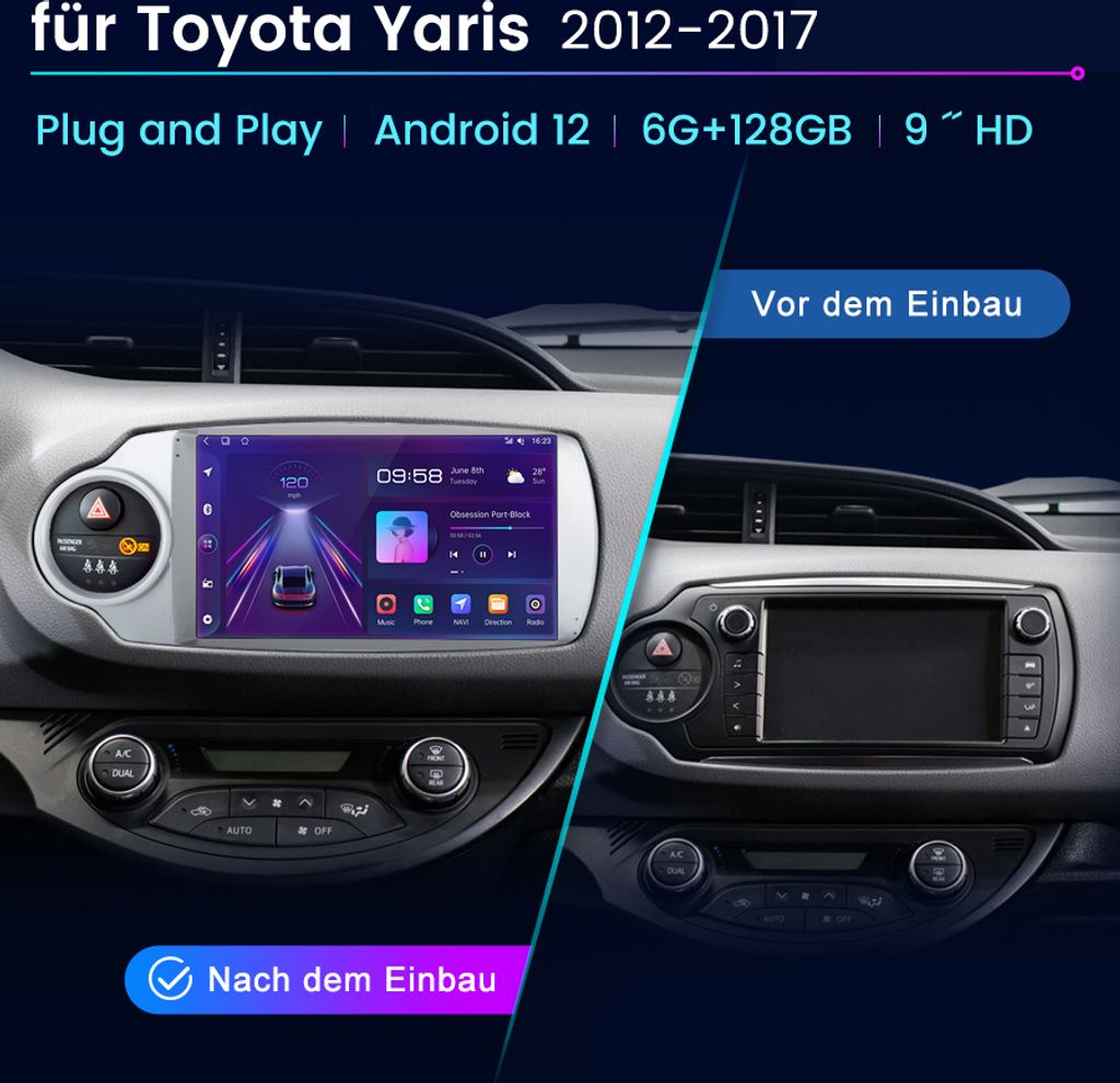 9''4G SIM 6+128G GPS Navi DAB Radio 4Core Pro | Kaufland.cz