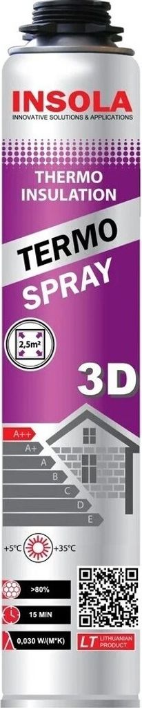 Insola Sprühdämmung Thermo 3D Polyurethan-Dämmschaum für