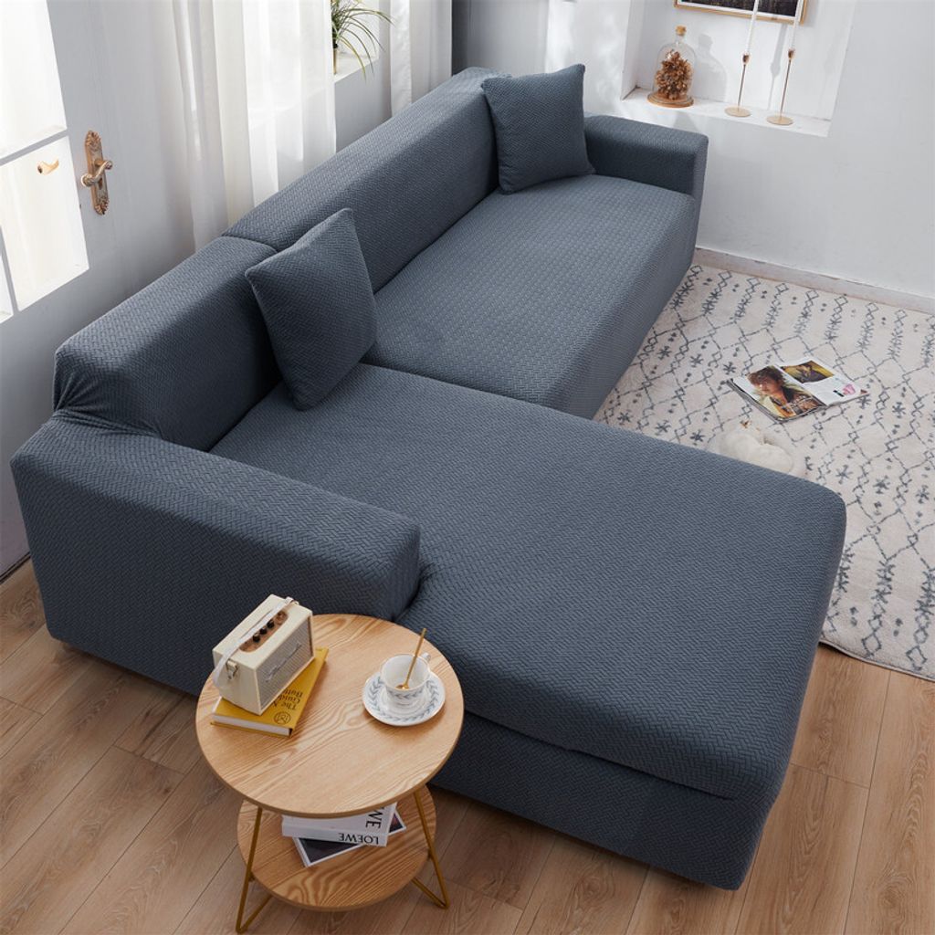 (tmavě šedý) potah na pohovku ve tvaru L, | Kaufland.cz