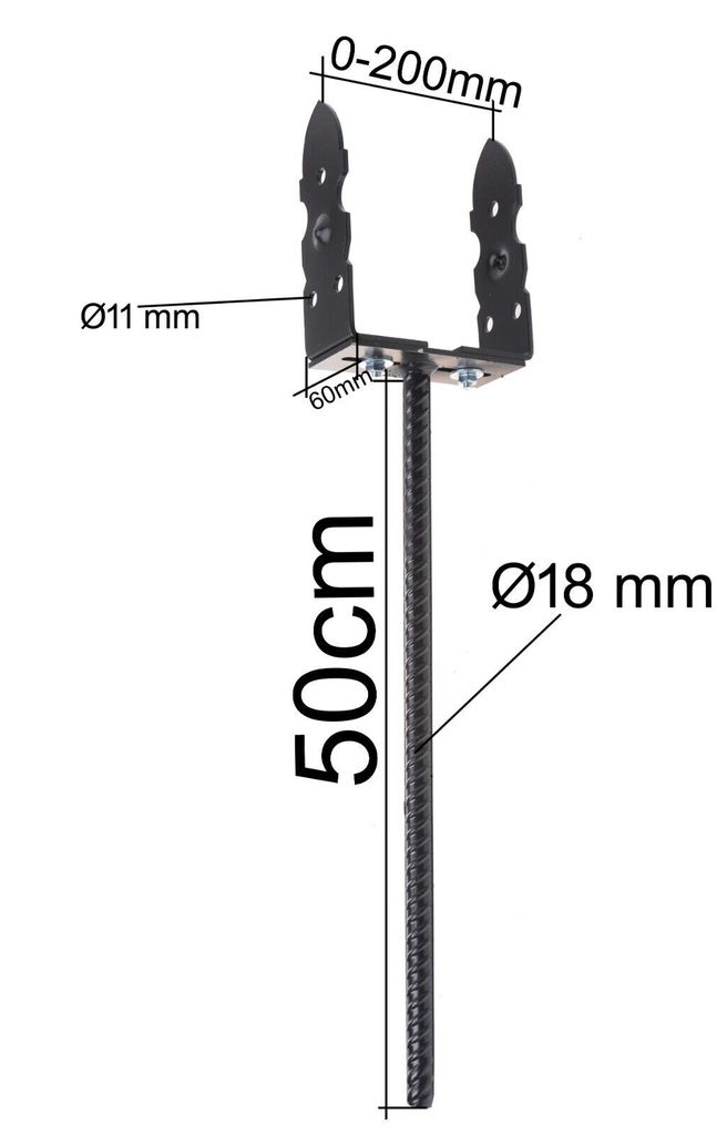 Aqbau® U-stĺpik nastaviteľný 500 mm na | Kaufland.sk