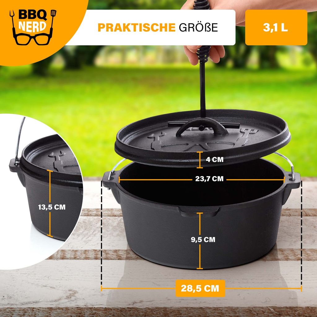 BBQ-Nerd Dutch Oven "Starter" 3,1L mit | Kaufland.de
