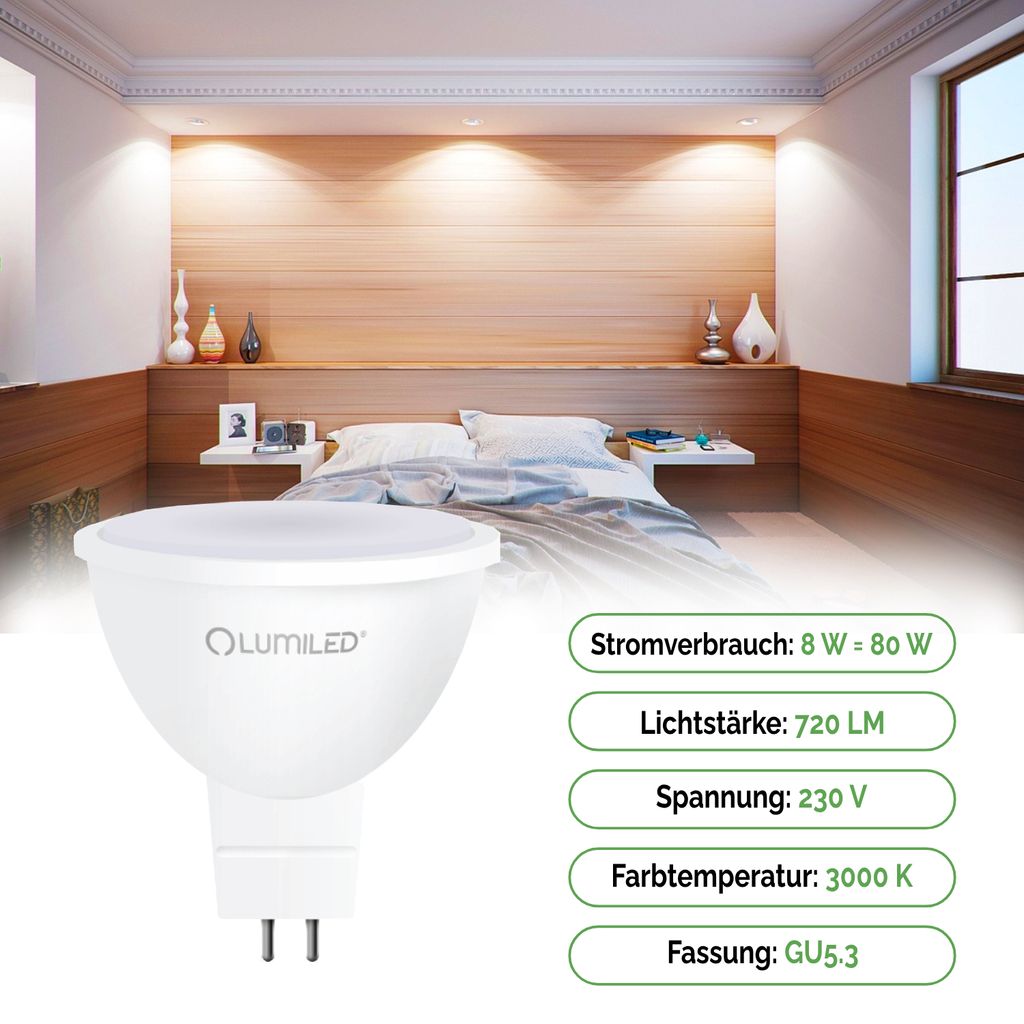 LUMILED GU5.3 LED Lampen Leuchtmittel Spot 10 | Kaufland.de