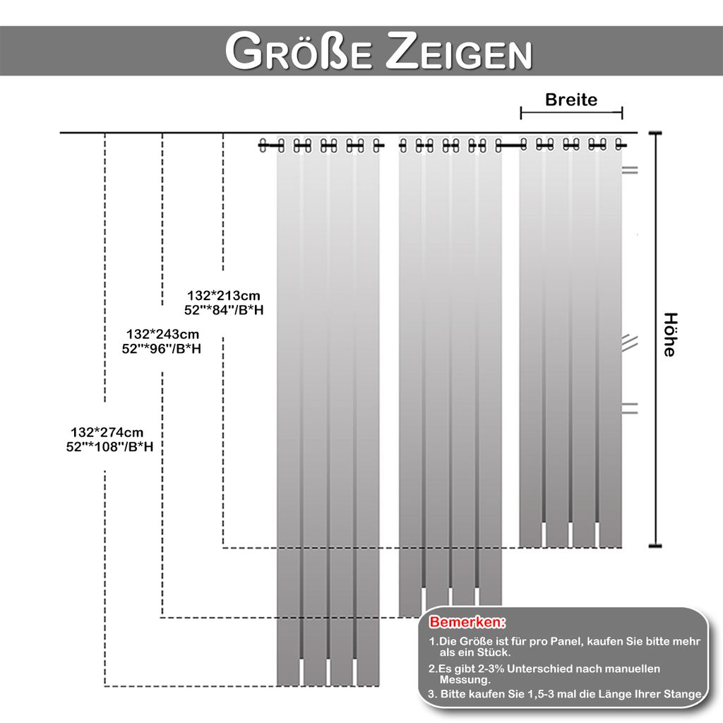 Wunderschne Breite Vorhnge Berechnen Bild