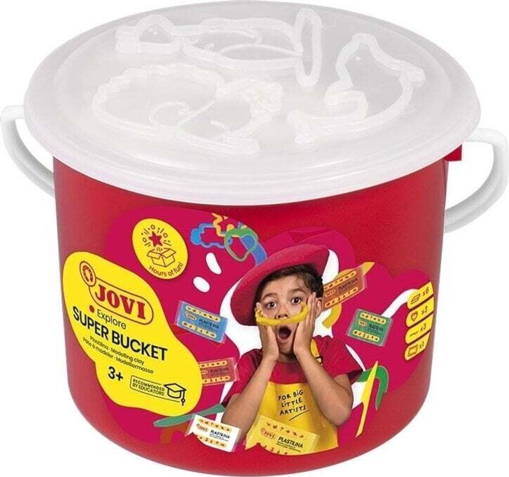 Jovi Plastilina Set de seaux Pâte à modeler pour enfants 6