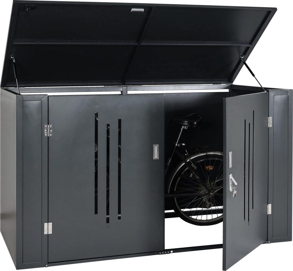 garaż na 2 rowery HWC-K64, wiata na rowery z pokrywą,