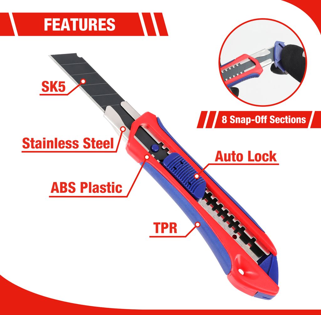 WORKPRO 5 Stück Cuttermesser Set 18mm mit 20 | Kaufland.de