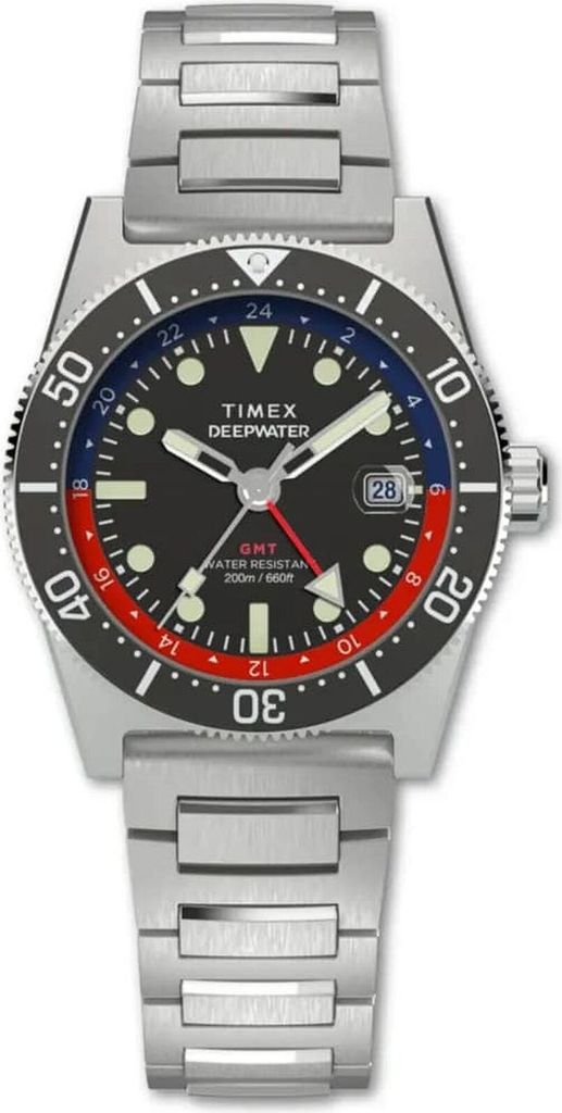 Timex TW2W95300 Deep Water Reef 200 GMT schwarz rot blau