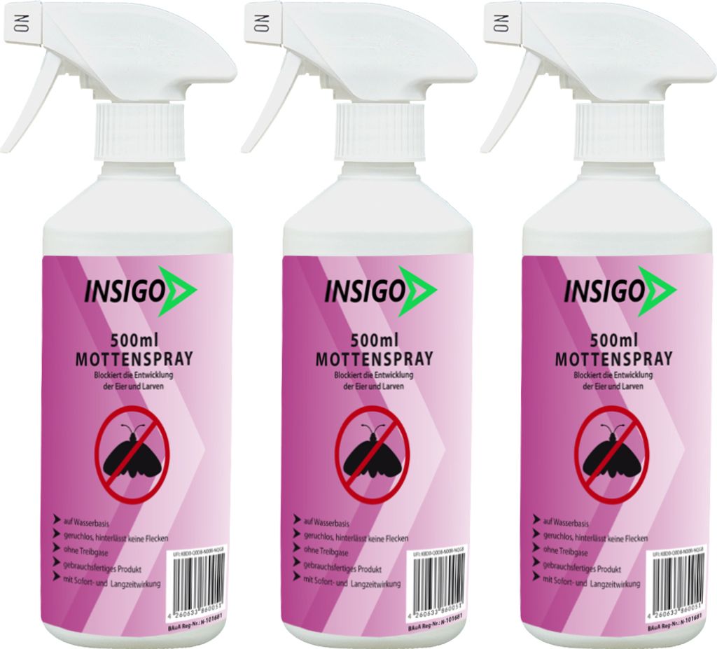 INSIGO 3x500ml Mottenspray Mottenmittel | Kaufland.de
