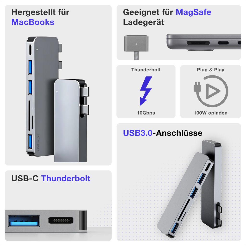 iMounts Macbook Air/Pro USB-C Hub mit HDMI, | Kaufland.de