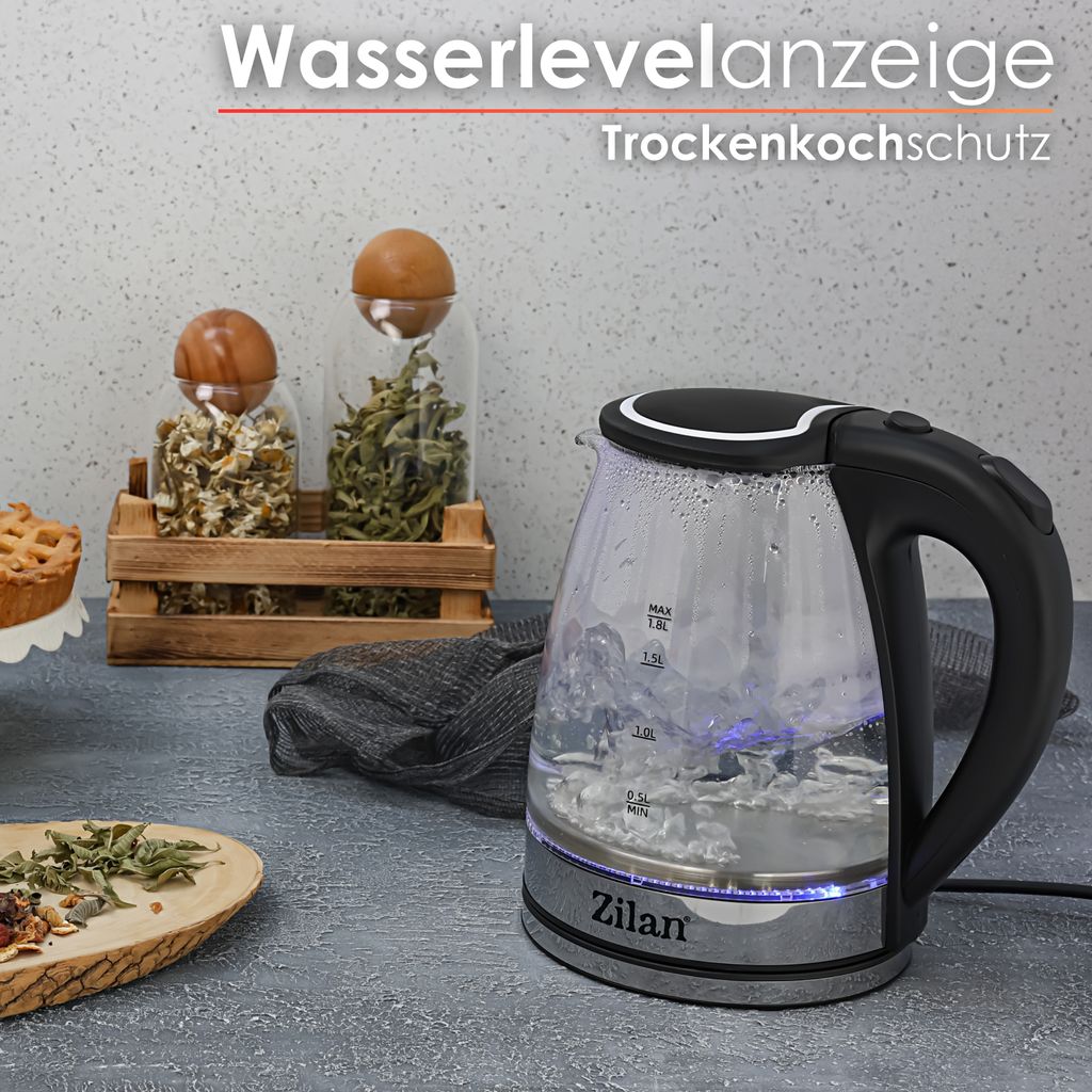 Zilan Glas Wasserkocher | Blaue | Kaufland.de