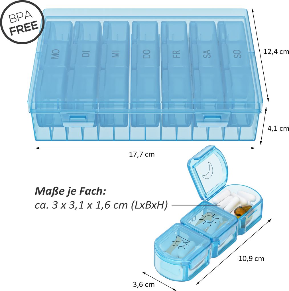 WELLGRO Tablettenbox für 7 Tage - Pillendose | Kaufland.de