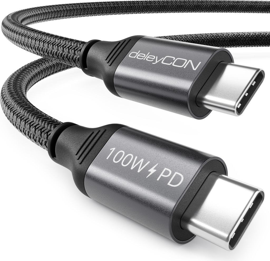 deleyCON 3,0m USB C Kabel PD3.0 (100W Schnellladekabel)
