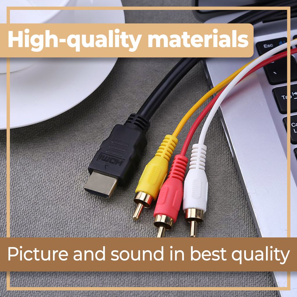 HDMI Stecker Auf 3 Cinch RCA AV SCART Kabel | Kaufland.de