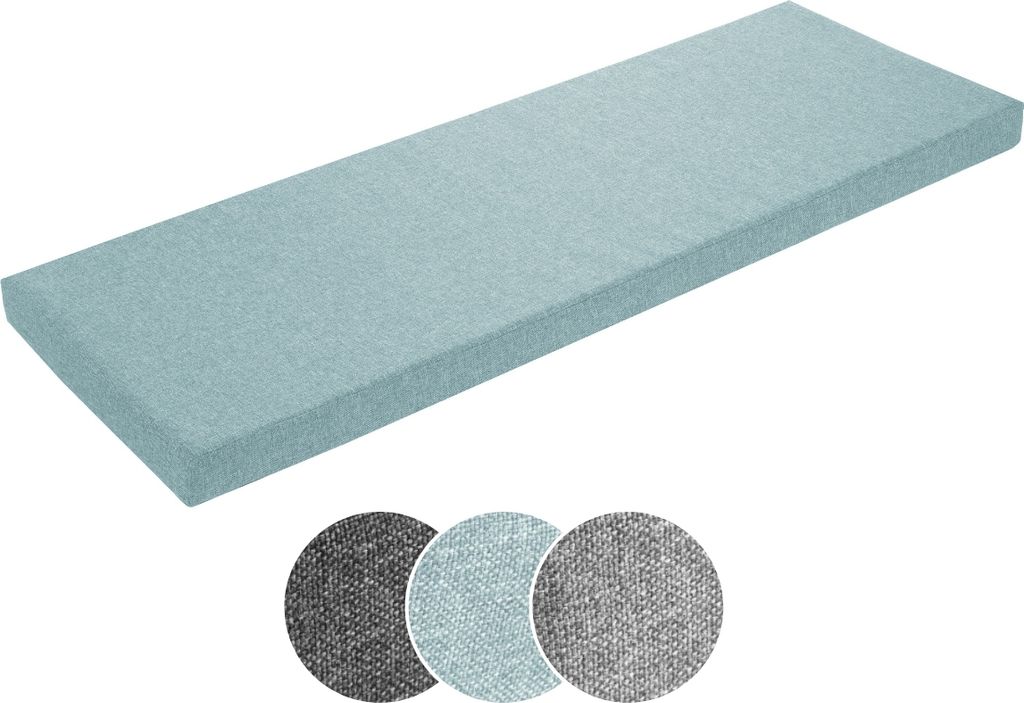 Bankauflage 150 x 40 cm, türkis, Unterseite Antirutsch,