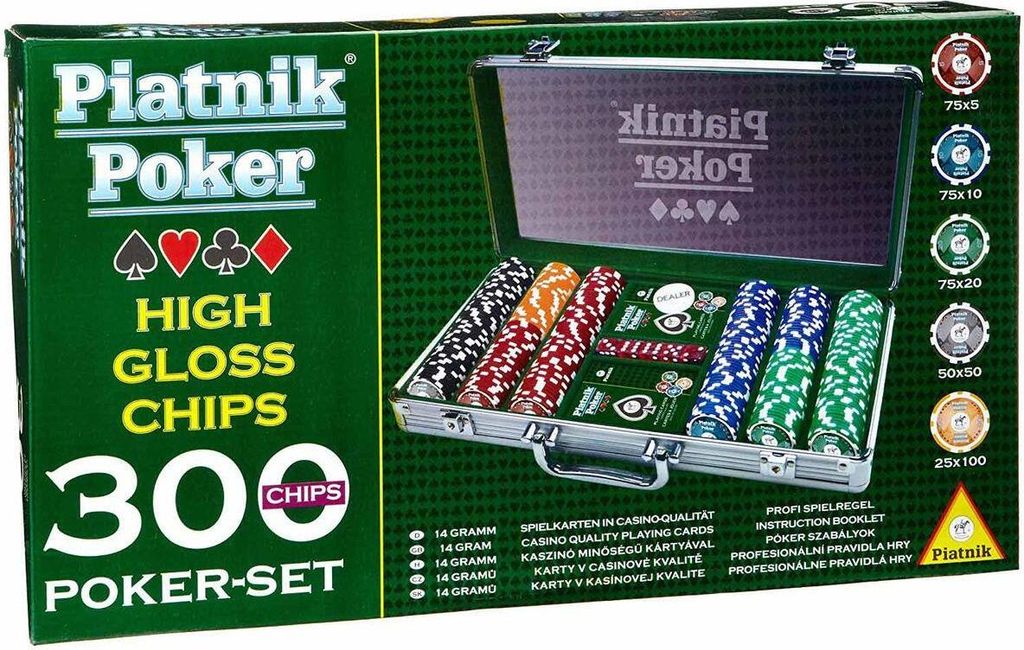 Piatnik Poker Alu-Case - 300 jetons 14g