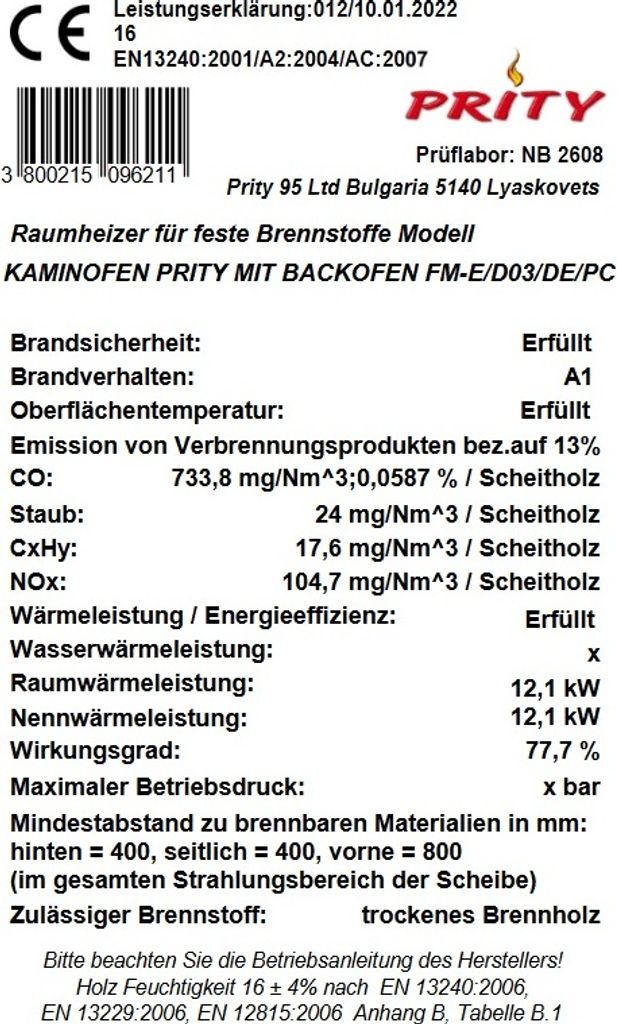 EEK A - Kamna na dřevo a uhlí s Backofe Kamin | Kaufland.cz
