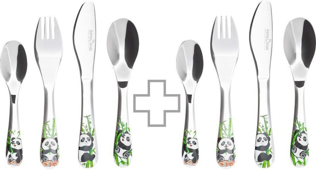 Koru Kids Kinderbesteck Panda: zwei 4-teilige | Kaufland.de