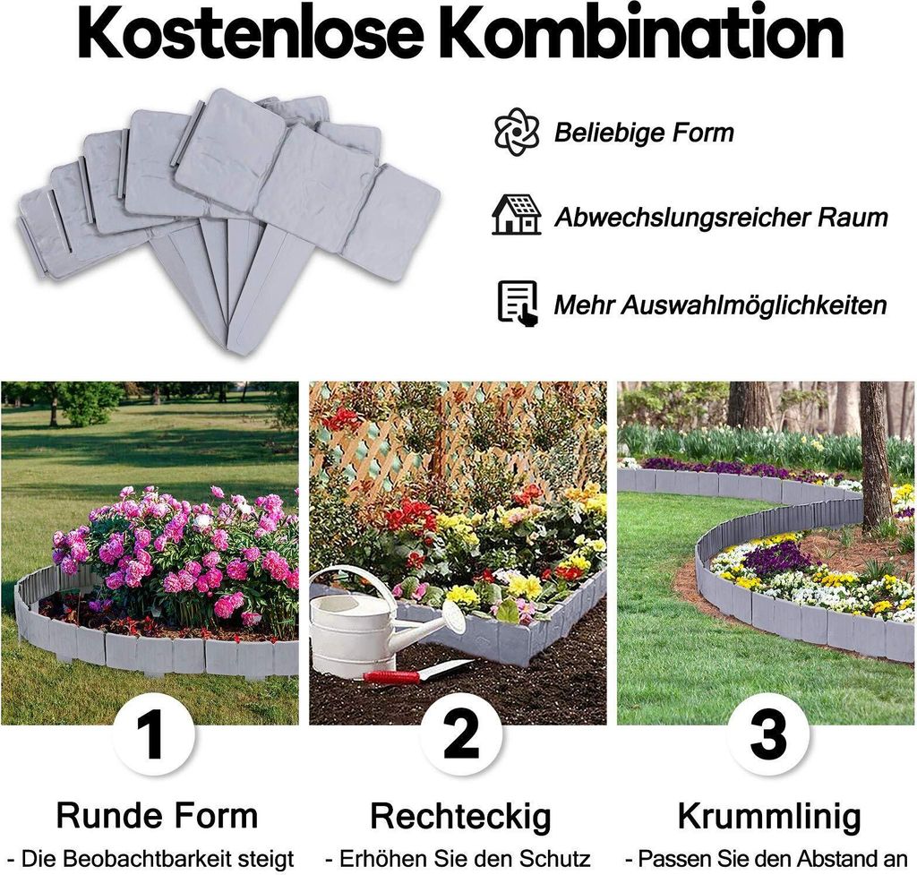 FIVMEN Rasenkante Kunstoff Beeteinfassung | Kaufland.de