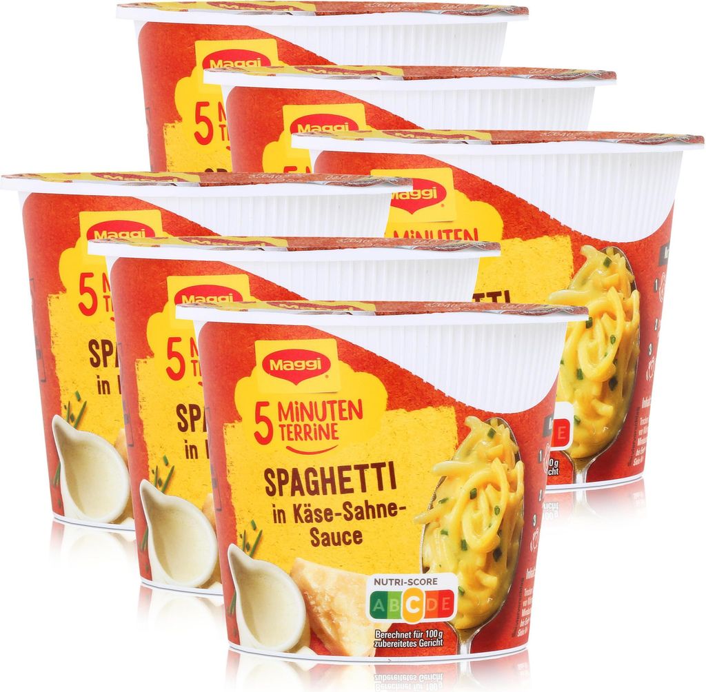 Maggi 5 Minuten Terrine Spaghetti in Käse-Sahne-Sauce 62g