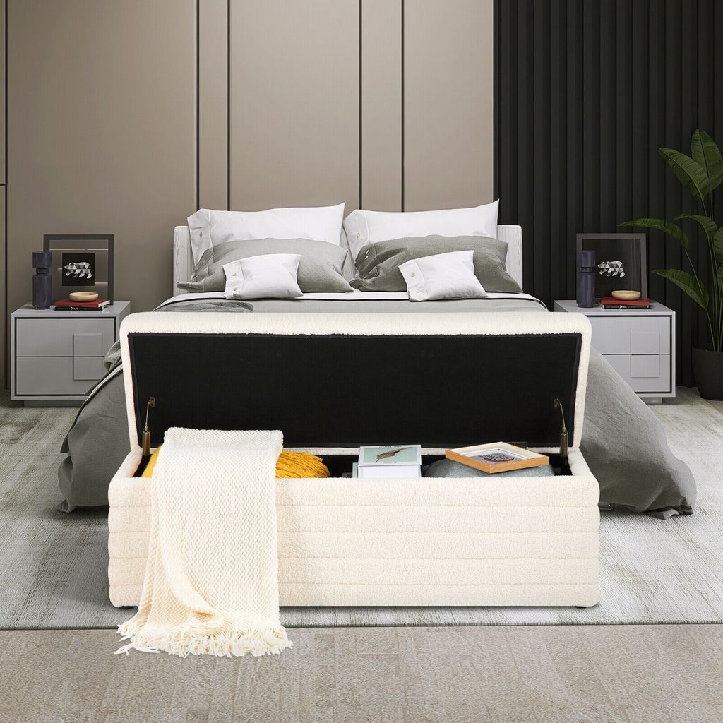 Teddystoff Sitzhocker mit Stauraum Sitzbank | Kaufland.de