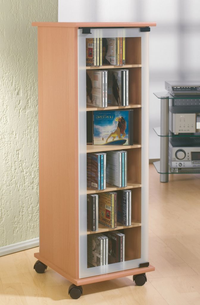 Dřevěný stojan na CD DVD policová skříňka | Kaufland.cz