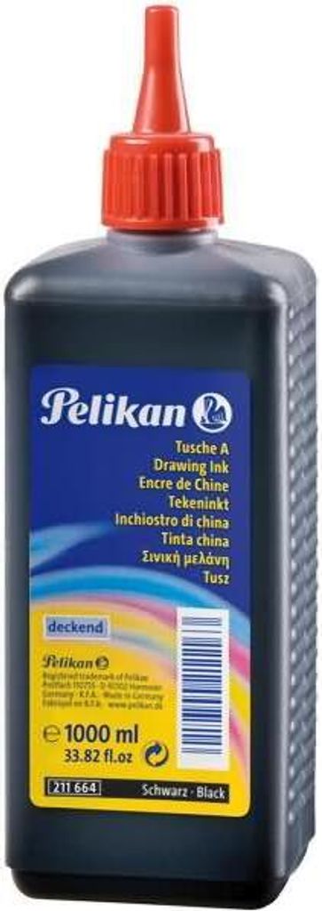 Pelikan - Oost-Indische inkt, zwart, fles met gietstop van