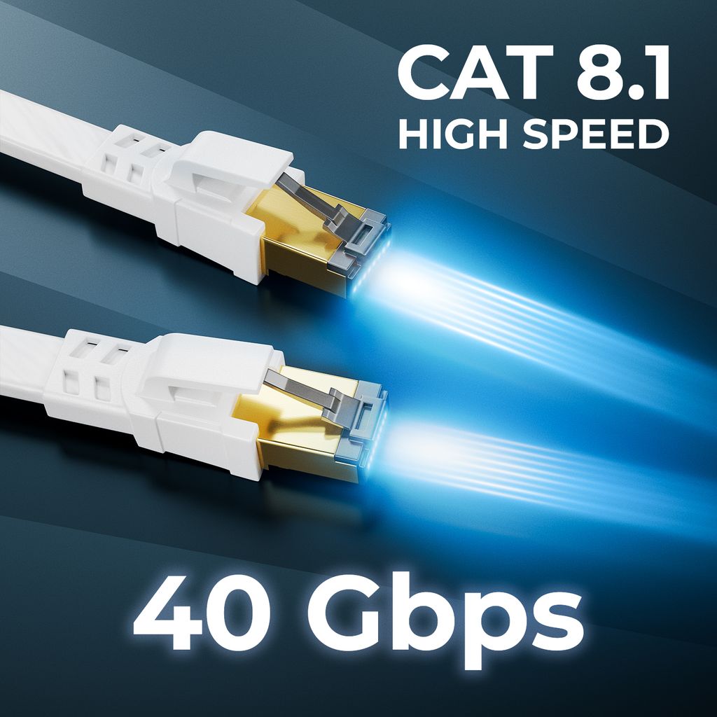 deleyCON 10m CAT8.1 Flaches LAN Kabel | Kaufland.de