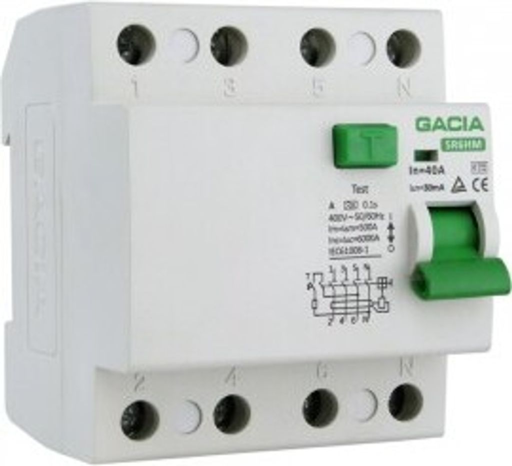 GACIA Fi-switch typ A 30mA 4-pólový istič RCD Automatický