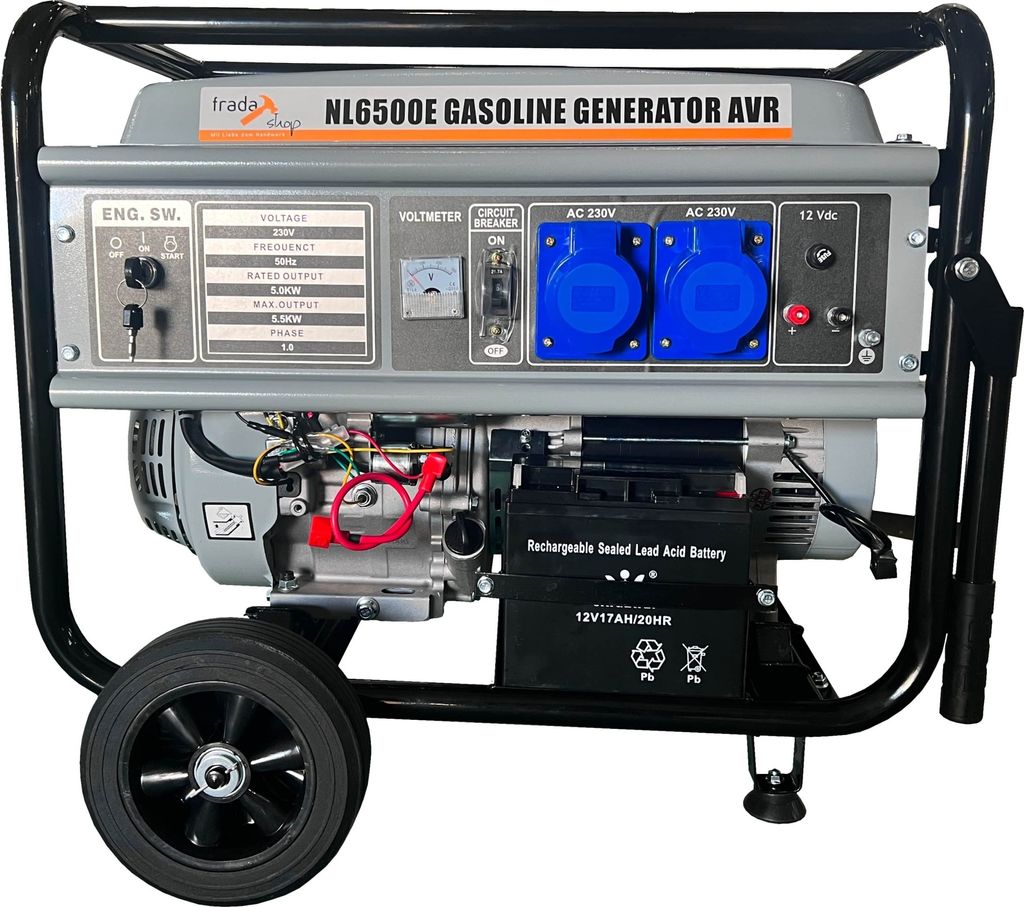 Silent Benzin Generator AVR 5,5kVA Benzintank