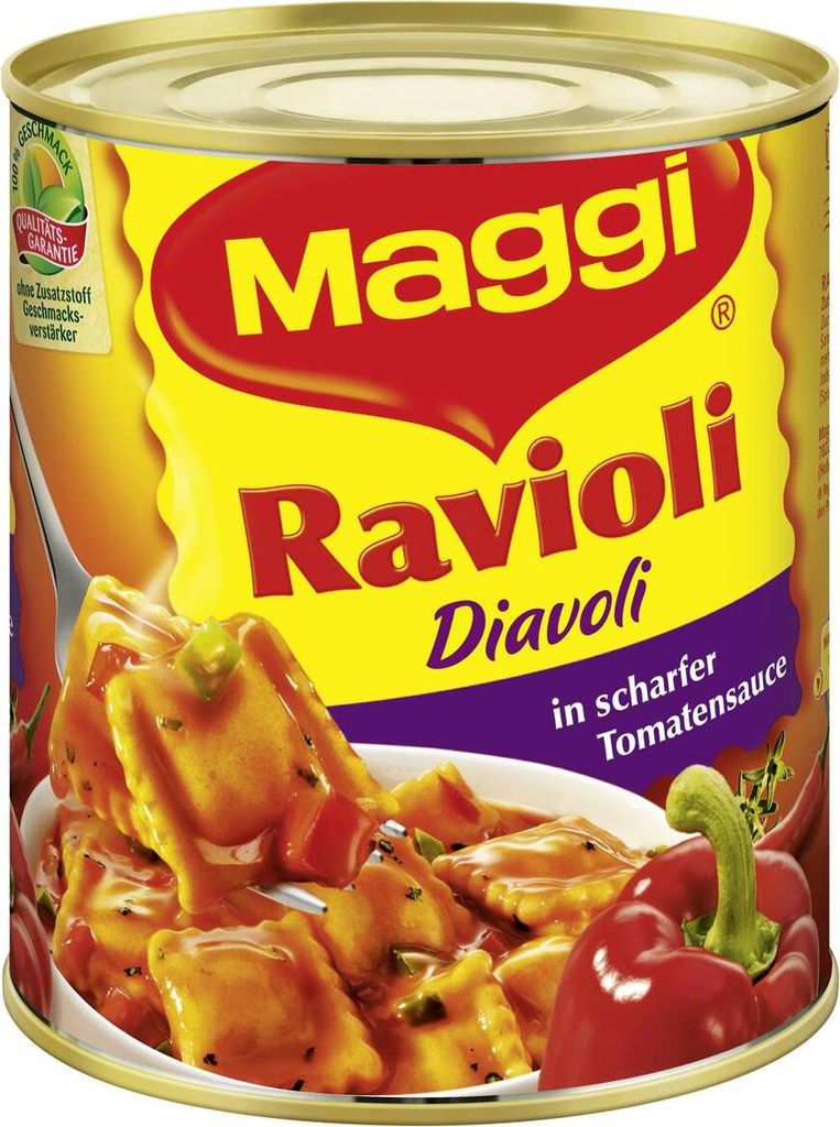 Maggi Ravioli Diavoli in fruchtig scharfer Tomatensauce